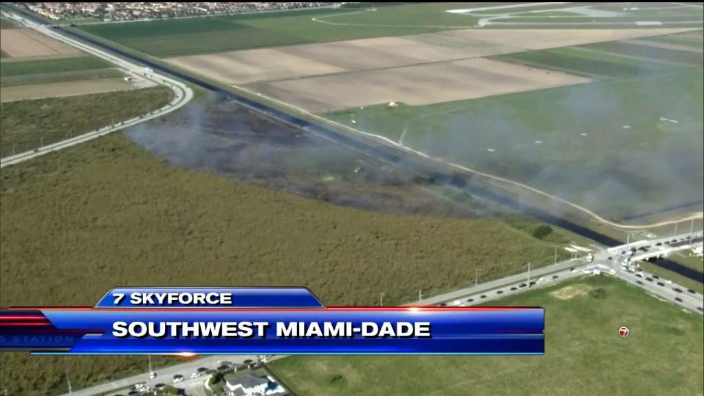 12 acres of brush catch fire in Southwest Miami-Dade – WSVN 7News ...