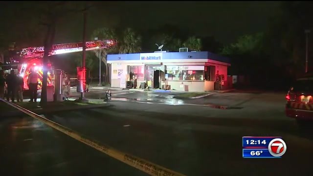 Firefighters put out Mobil gas station fire in Lauderhill - WSVN 7News ...