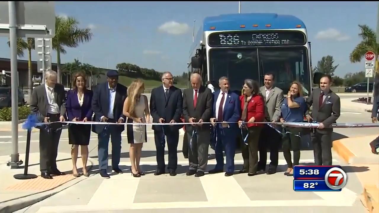 County leaders celebrate launch of new 836 Express - WSVN 7News | Miami ...