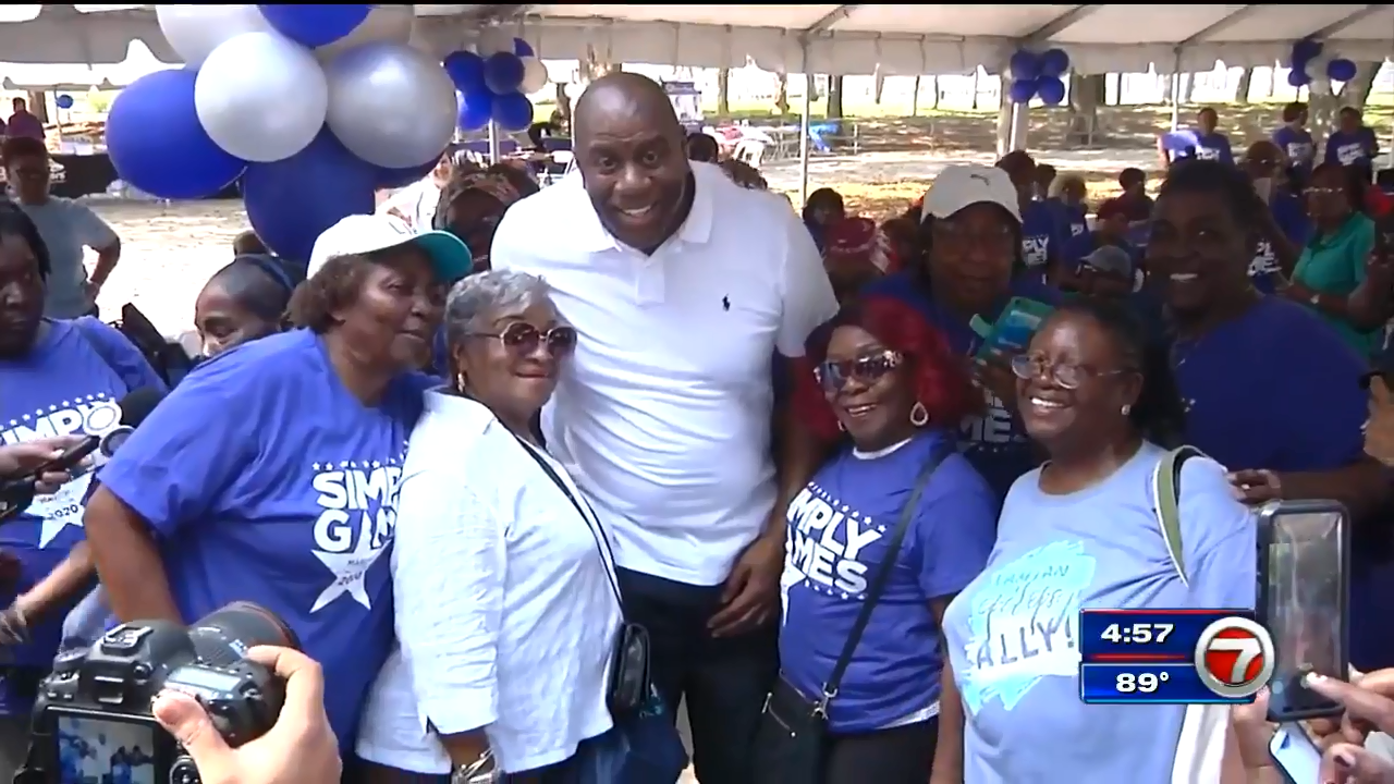 Magic Johnson makes guest appearance at healthcare company’s Miami ...