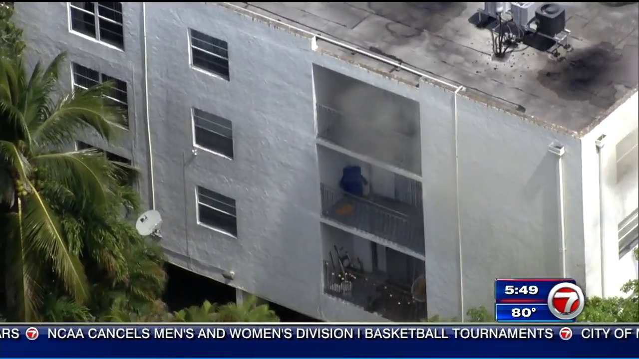 Fire forces residents out of apartment in North Miami - WSVN 7News ...