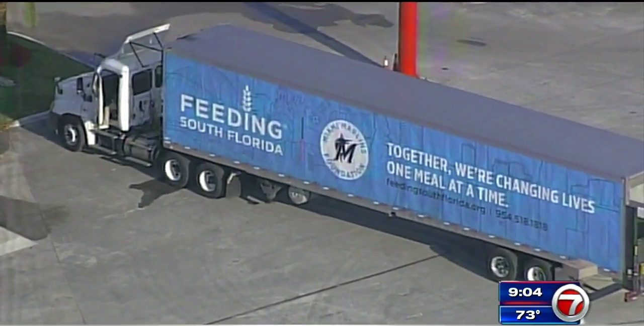 Feeding South Florida drive-thru food distribution in West Miami-Dade ...