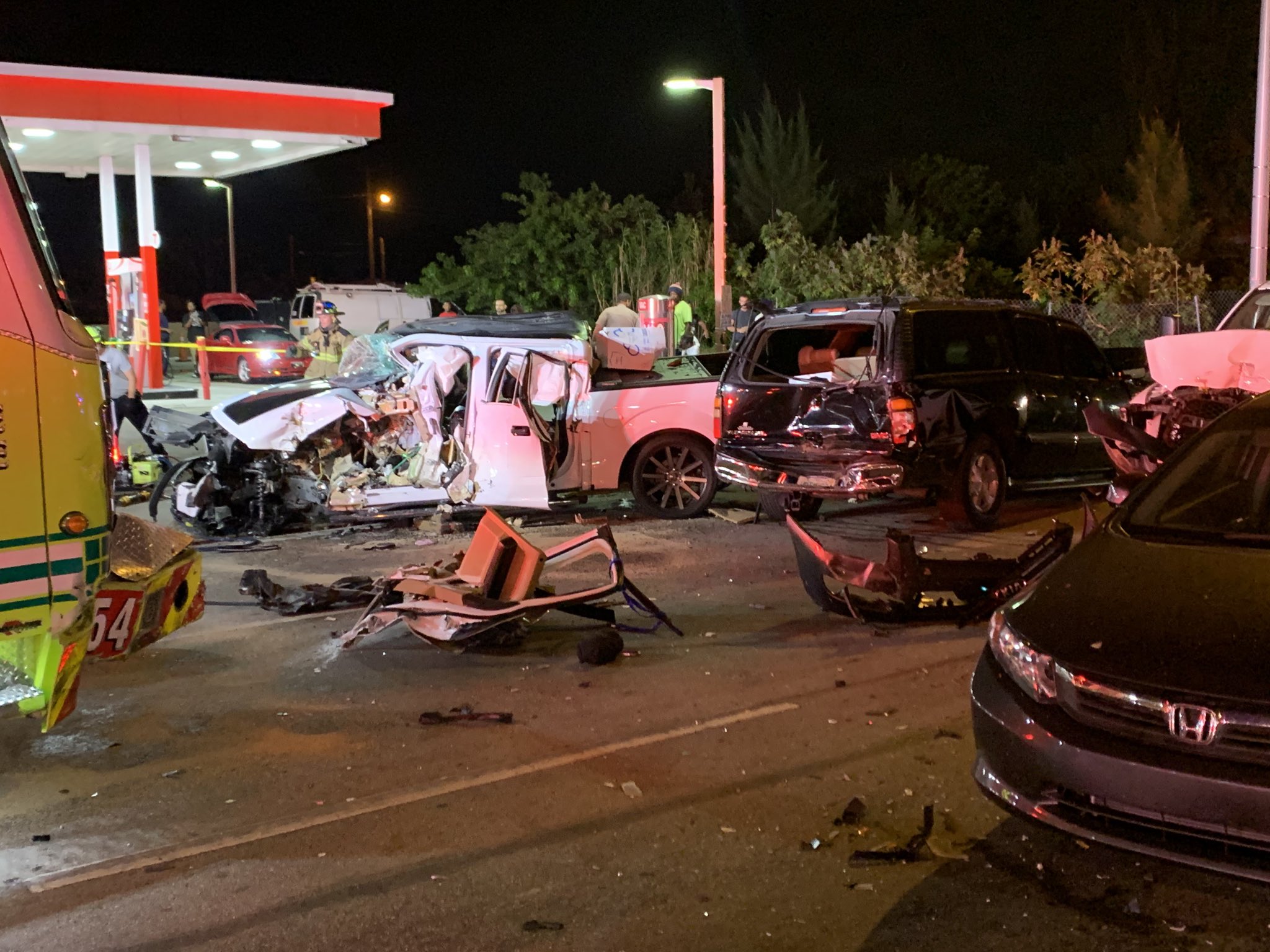 6 Hospitalized After Chain Reaction Crash In Opa Locka Involving Mdfr
