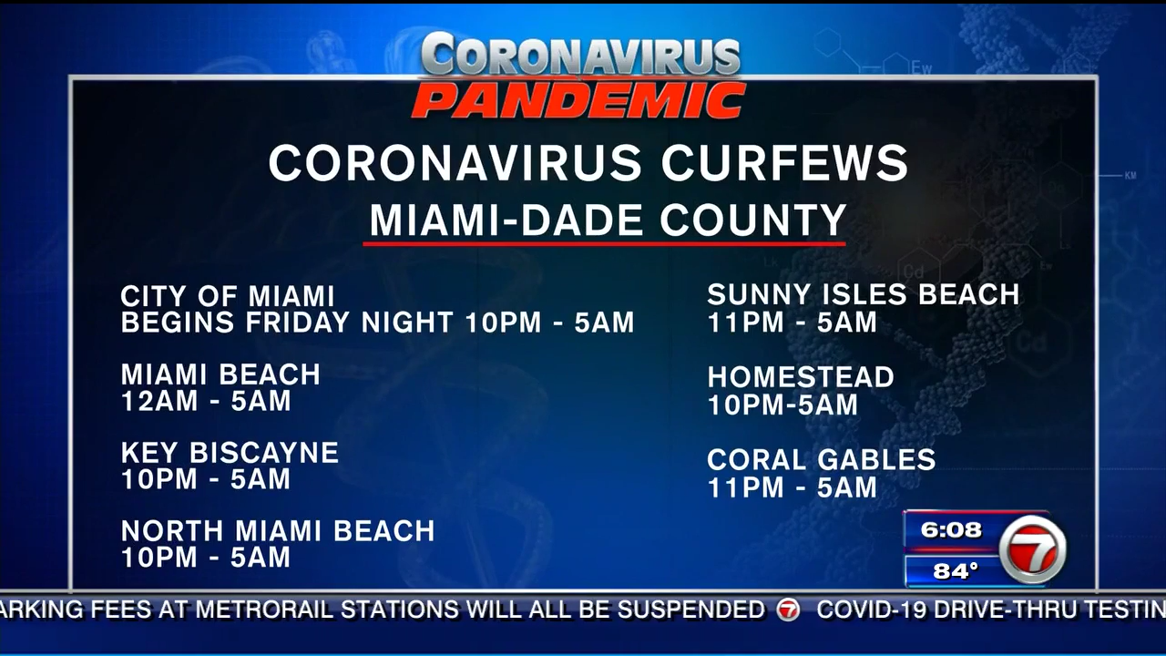 Miami curfews have gone into effect - WSVN 7News | Miami News, Weather ...