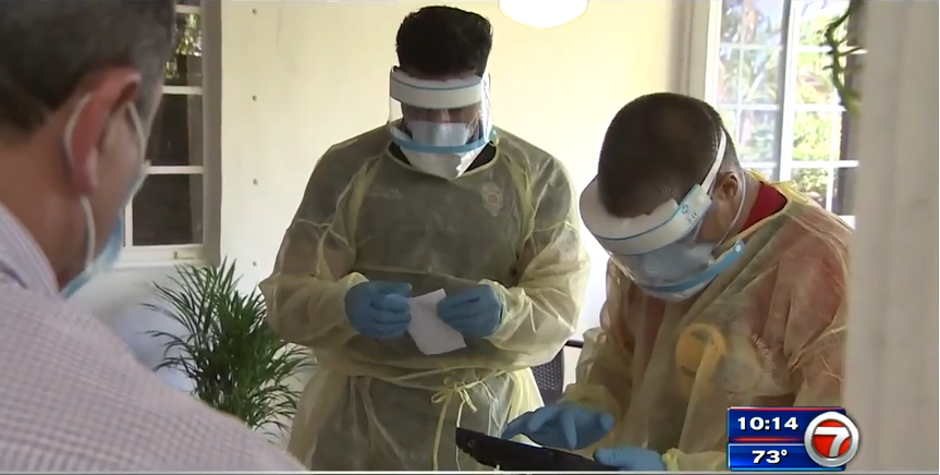 Miami Fire Rescue paramedics don full protective gear to test seniors ...