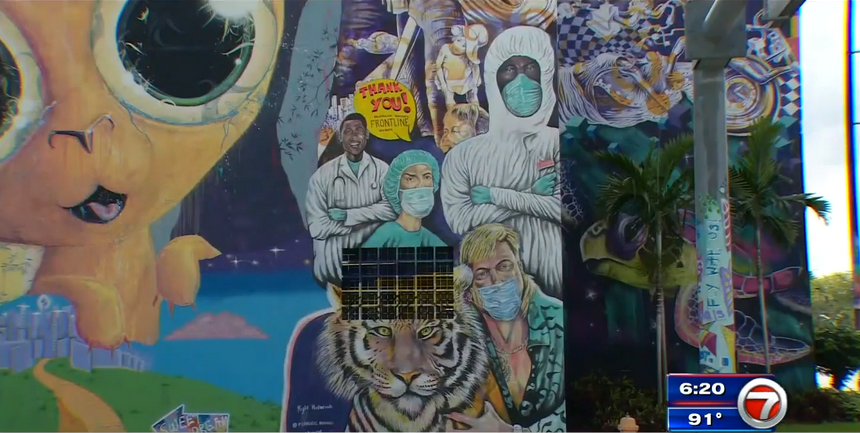 ‘Tiger King’ mural in Wynwood pays tribute to frontline workers - WSVN ...