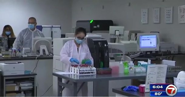 A look inside a COVID-19 test processing lab in Sunrise - WSVN 7News ...