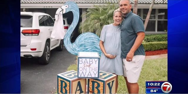 Baseball pro Robby Scott surprises wife with baby shower caravan in ...