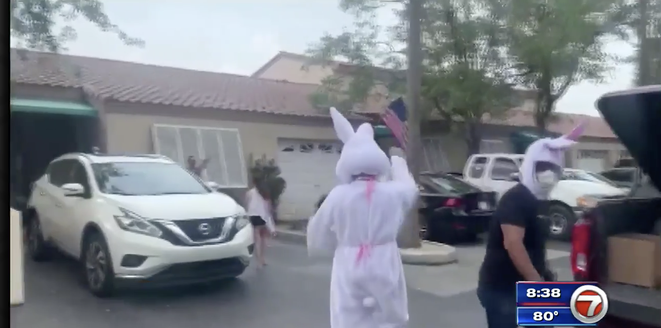 Easter Bunny tradition provides relief amid coronavirus pandemic in ...