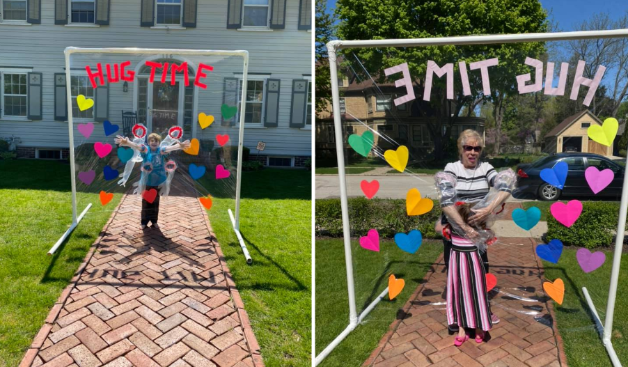 Mom makes special ‘hug time’ device so kids can safely hug grandma ...