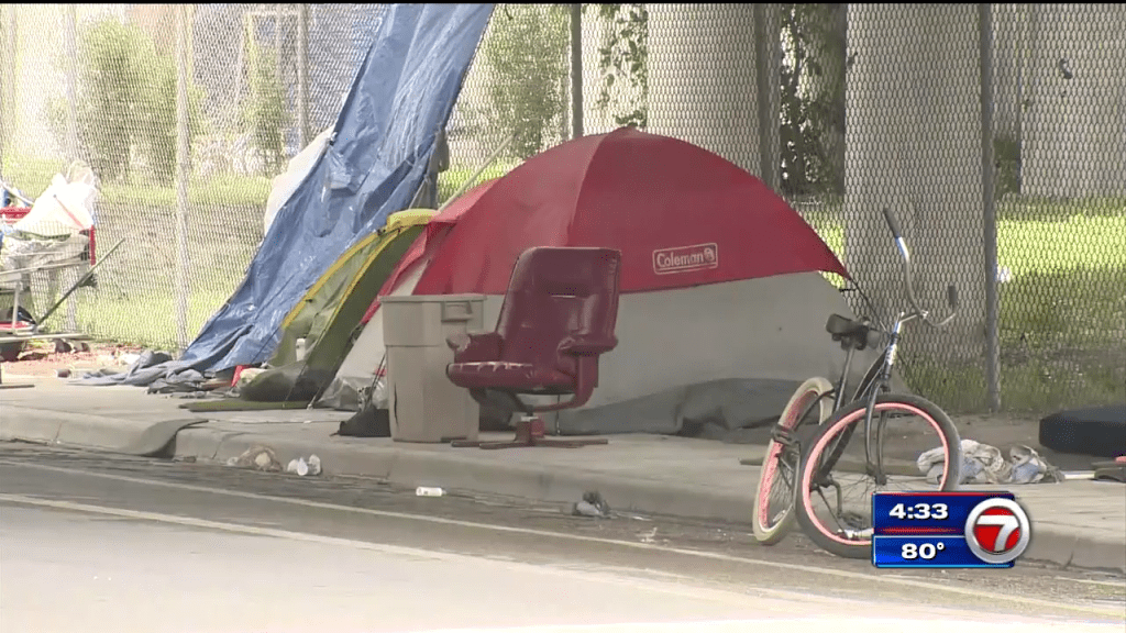 Officials clear homeless camps in Overtown – WSVN 7News | Miami News ...