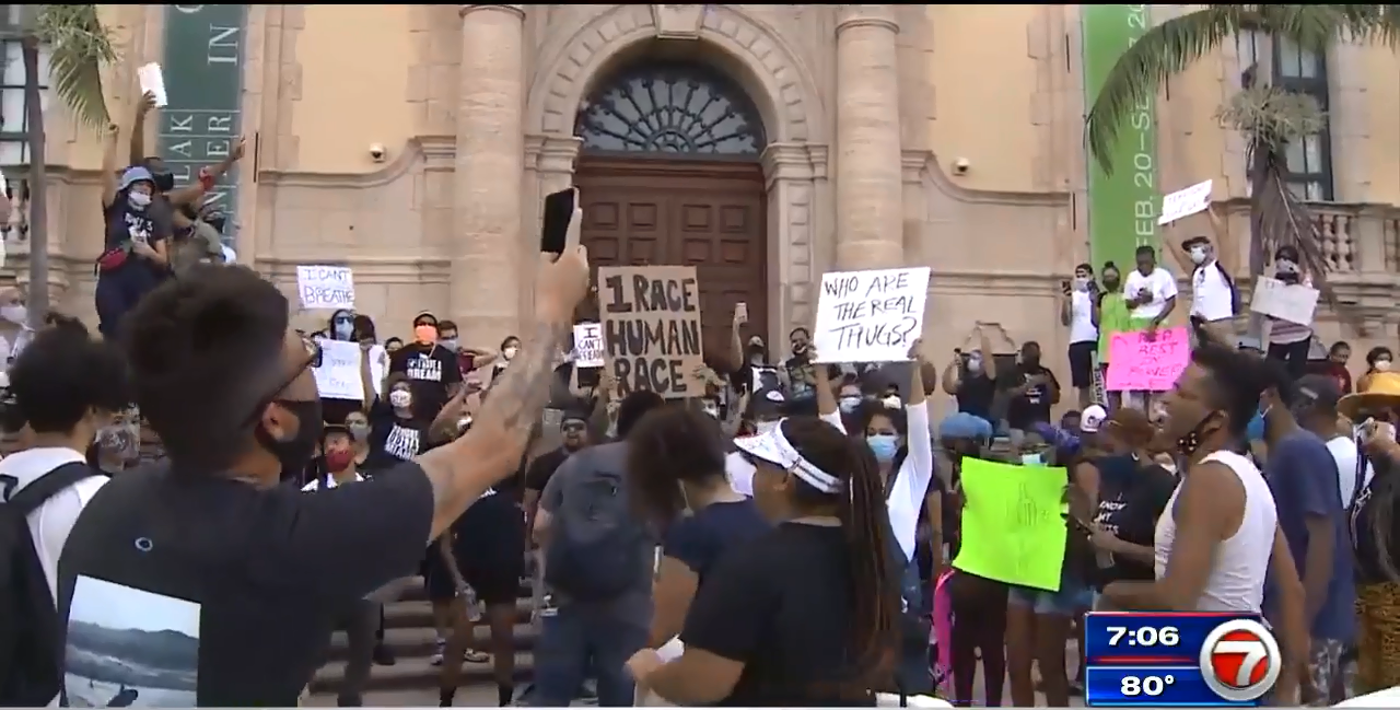 Protesters march peacefully in Miami; no arrests made - WSVN 7News ...