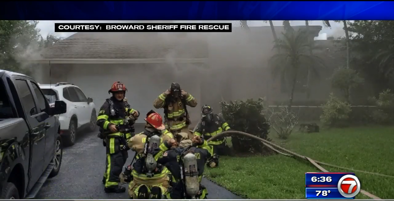 Firefighter injured after rescuing family, dogs from Cooper City house ...