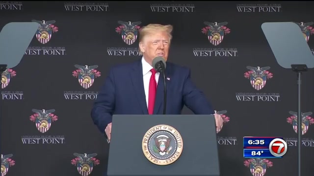 At West Point, Trump stresses unity, nation’s core values - WSVN 7News ...