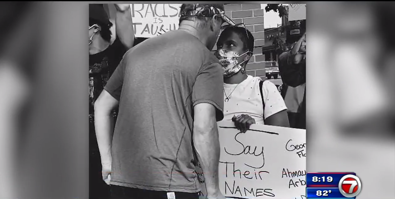 He showed up angry at a Black Lives Matter protest. She showed how to ...