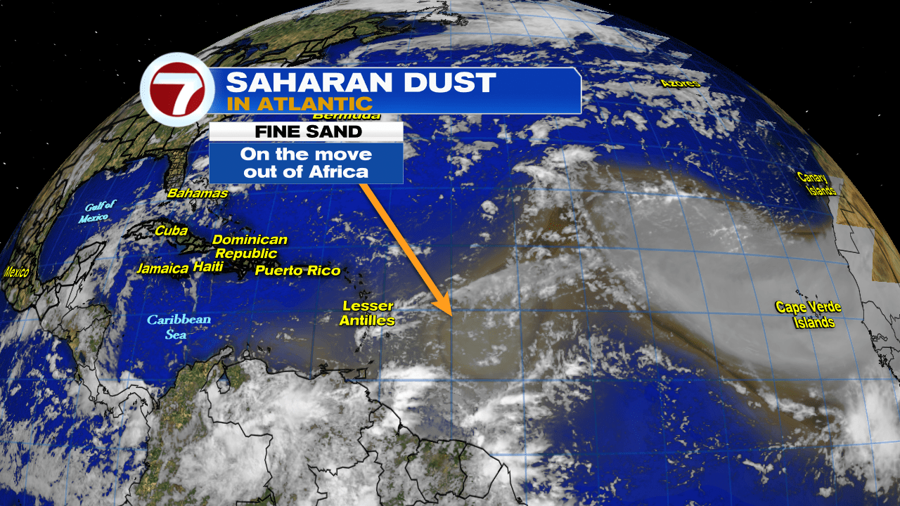 Saharan Dust On The Move Wsvn 7news Miami News Weather Sports Fort Lauderdale