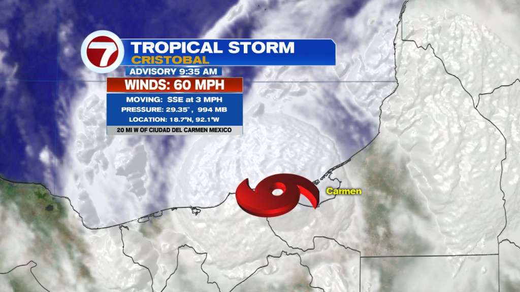 Tropical Storm Cristobal makes landfall on Mexico Gulf coast - WSVN ...