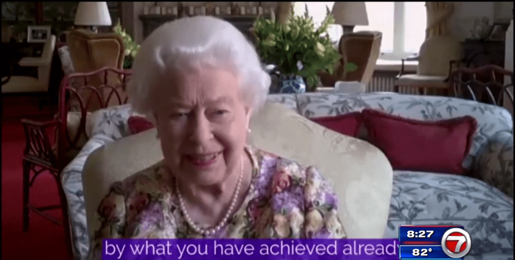 Queen Elizabeth takes part in first public video call – WSVN 7News ...