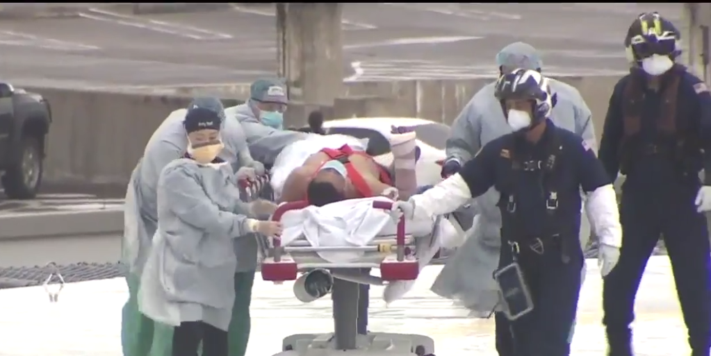 Man airlifted after getting hand stuck in machine at Medley hardware ...