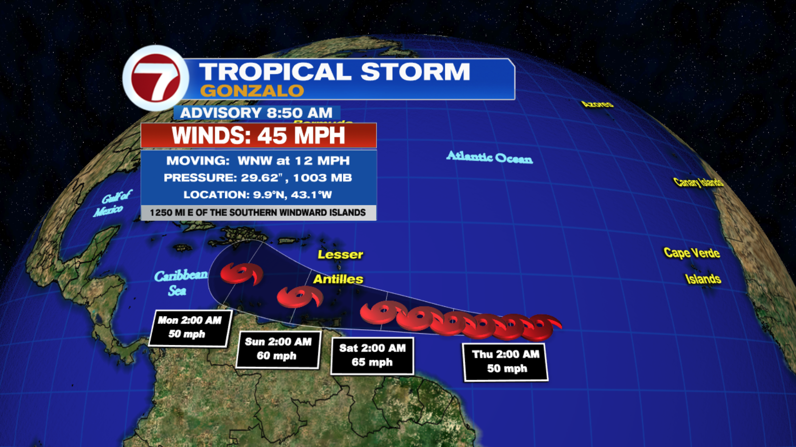 Tropical Storm Gonzalo forms, the Atlantic’s earliest ‘G’ - WSVN 7News ...