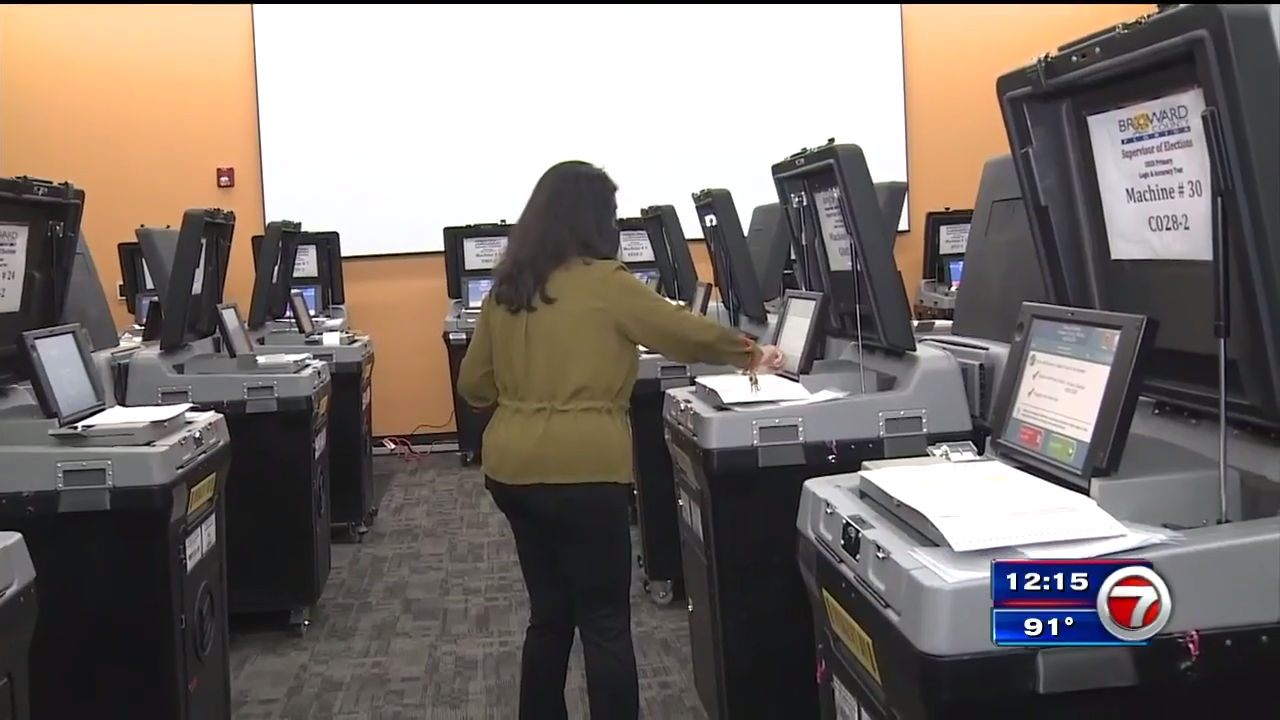 Tests conduced on Broward County voting machines - WSVN 7News | Miami ...