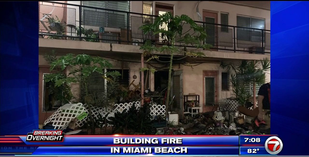 Rescue crews respond after fire breaks out at Miami Beach building ...
