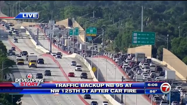 I-95 reopens in North Miami after fiery crash leaves 1 injured - WSVN ...