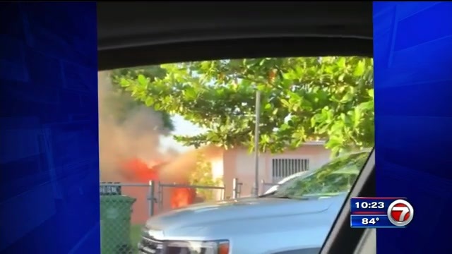 BBQ grill sparks house fire in Miami; no injuries - WSVN 7News | Miami ...