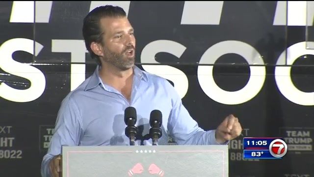 Donald Trump Jr. stumps in Miami ahead of president’s Florida rally ...