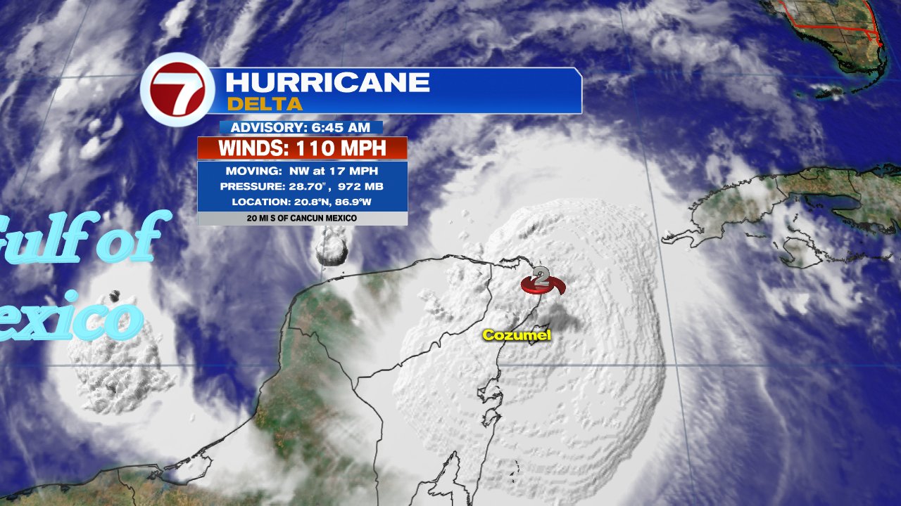 Hurricane Delta lashes Mexico’s Yucatan, then heads for US - WSVN 7News ...