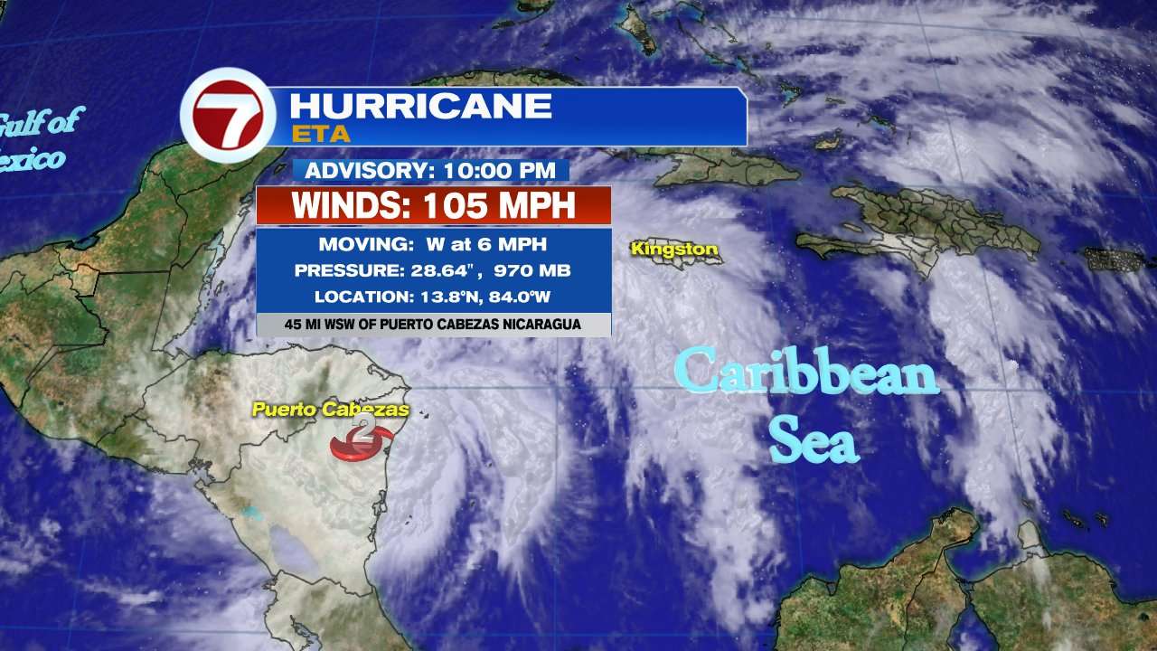 Hurricane Eta slams into Nicaragua, grinds inland; South Florida should ...
