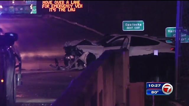 1 killed, 1 hospitalized after wrong-way wreck on SR 826 in Miami Gardens - WSVN 7News | Miami ...