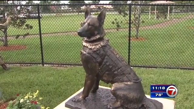 Local Eagle Scout unveils statue of family dog that served during WWII ...