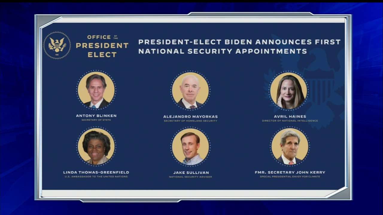 Biden builds out national security picks with Blinken, Kerry - WSVN ...