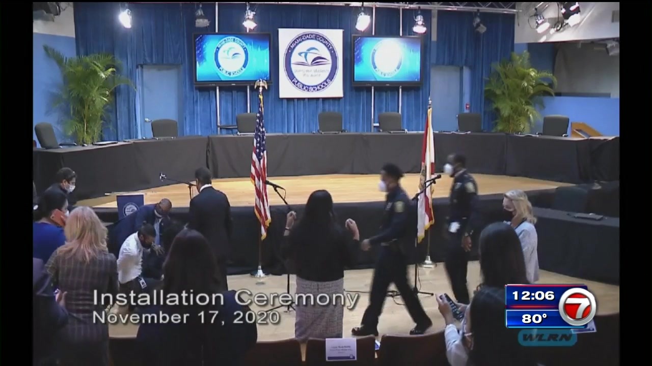 M-DCPS board member OK after collapsing during ceremony - WSVN 7News ...