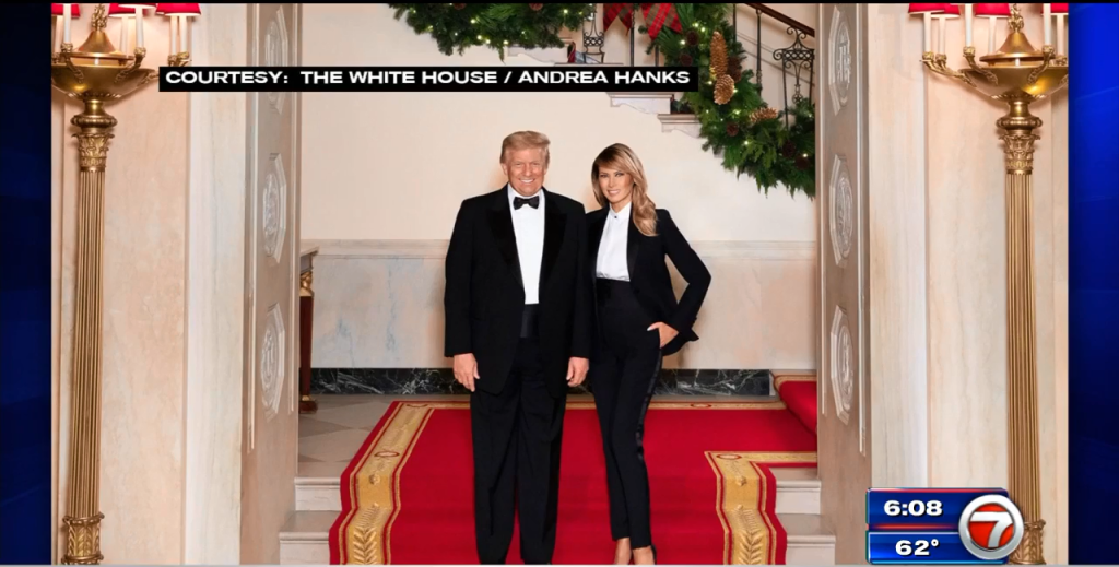 President Donald Trump, first lady Melania Trump deliver Christmas ...