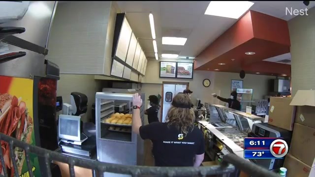Video shows armed robbery at Subway in Lauderhill - WSVN 7News | Miami ...