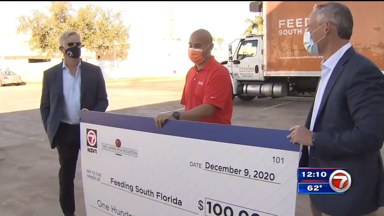 Channel 7 CEO Andy Ansin presents $100K to Feeding South Florida on ...