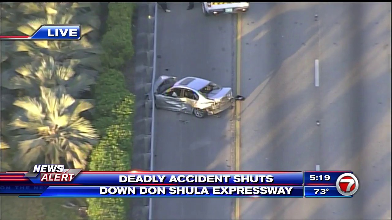 1 dead, 2 transported after crash on Don Shula Expressway in SW Miami-Dade - WSVN 7News | Miami ...