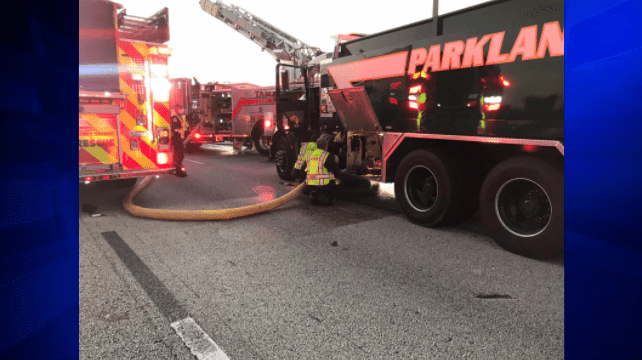 Crews put out truck fire on Florida Turnpike in Margate - WSVN 7News ...