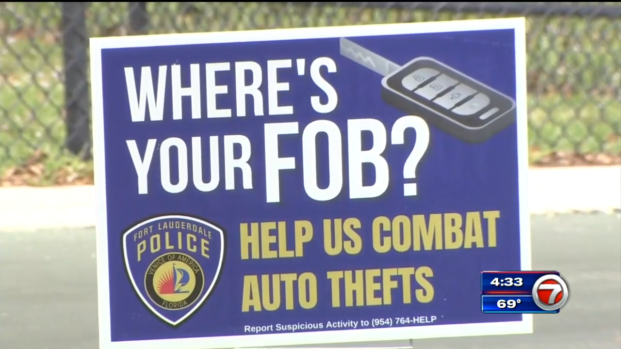 Fort Lauderdale Police launch campaign to curb car thefts - WSVN 7News ...
