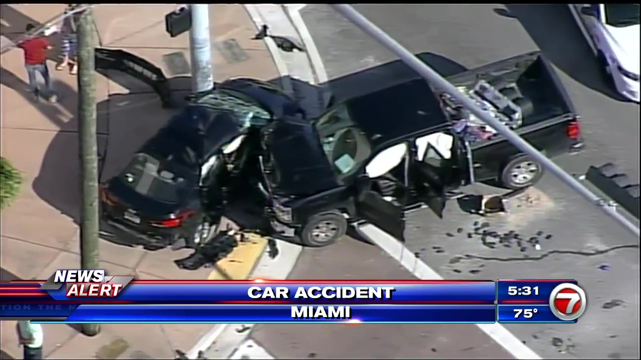 1 injured after crash in Miami - WSVN 7News | Miami News, Weather ...