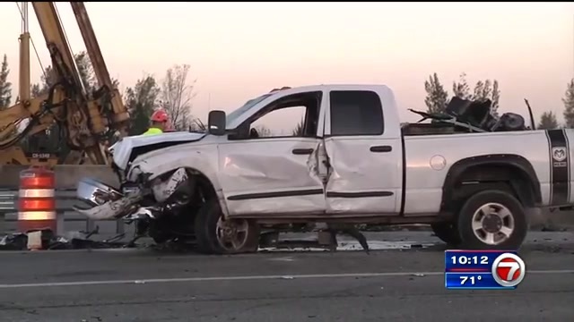2 injured in 3-vehicle wrong-way crash on Turnpike in Doral - WSVN ...
