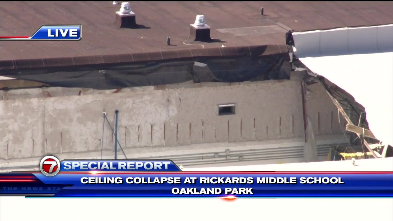 2 adults, 7 children transported following partial roof collapse at ...