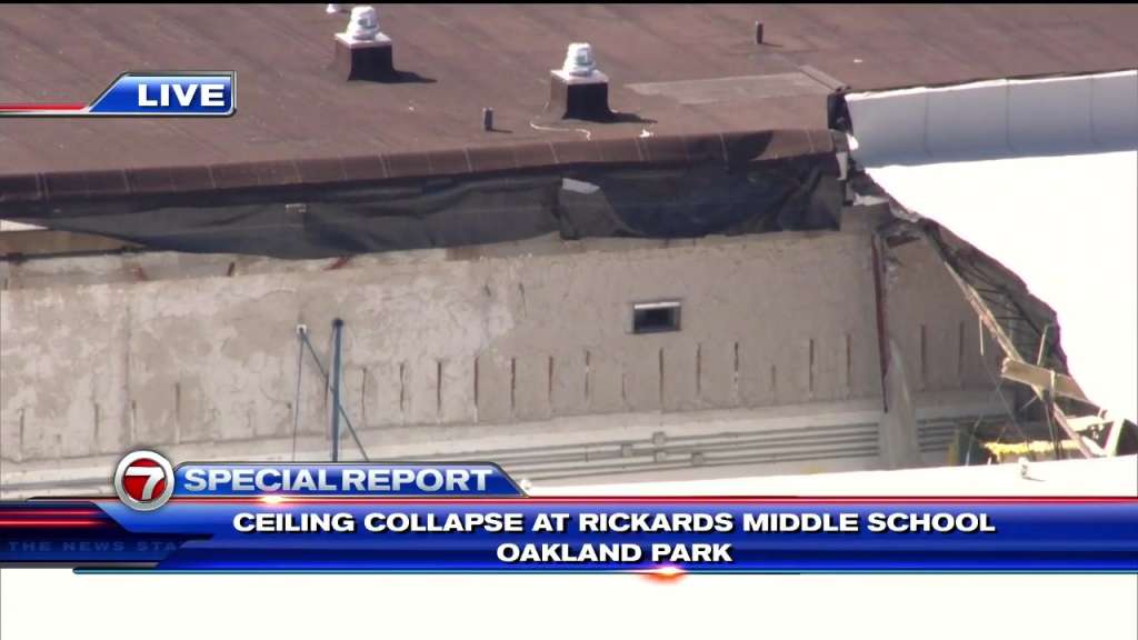 2 adults, 7 children transported following partial roof collapse at ...