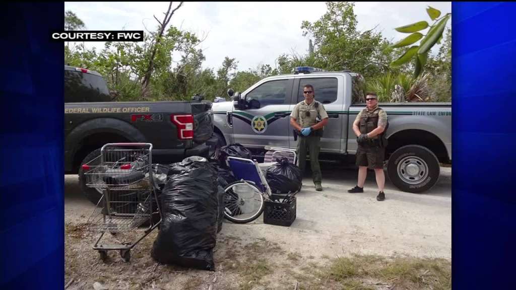 US, Florida wildlife officers remove over 200 pounds of trash in Big ...