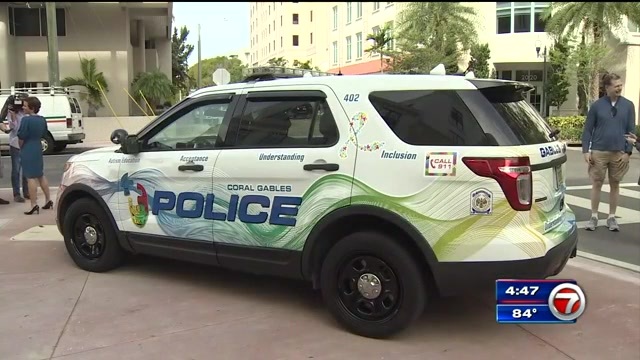 Coral Gables Police unveil cruiser that aims to spread autism awareness ...
