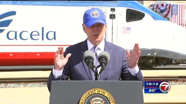 Biden helps his Amtrak family celebrate its 50th anniversary – WSVN ...