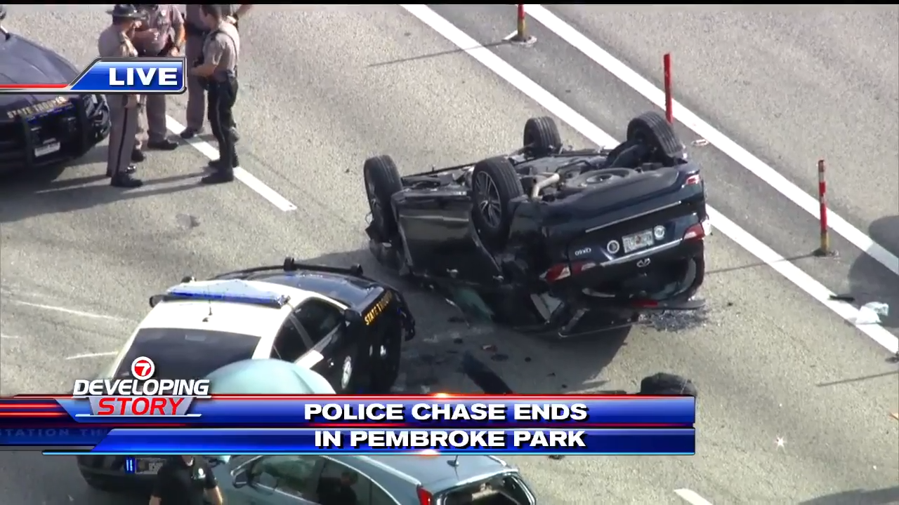 5 In Custody Hospitalized After Police Chase Ends In Multi Vehicle
