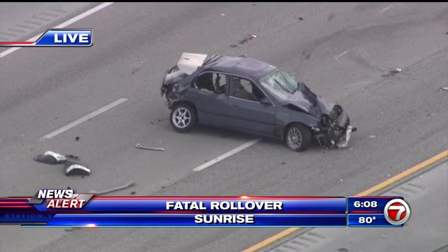 Sawgrass Expressway reopens after 1 killed in rollover crash near Sunrise Blvd. - WSVN 7News ...